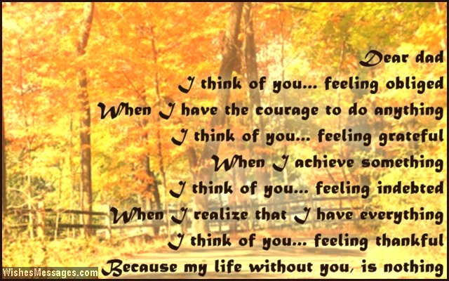 Thank You Poems for Dad – WishesMessages.com
