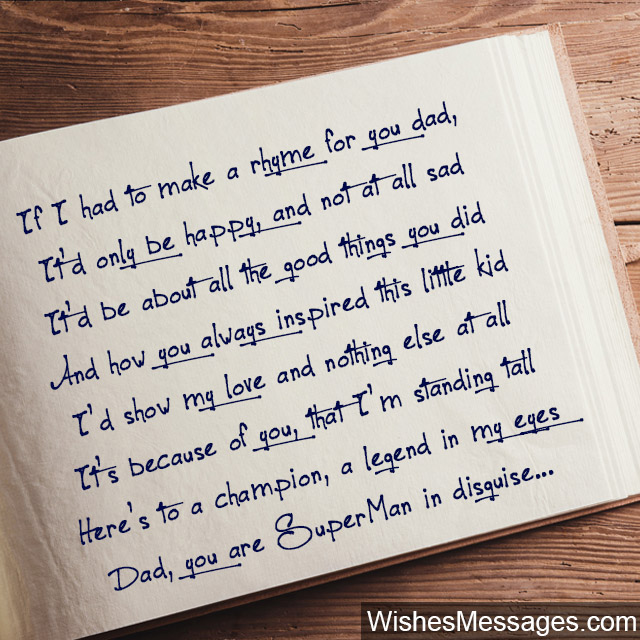 Thank You Poems for Dad – WishesMessages.com