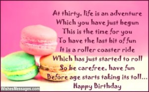 30th Birthday Poems – WishesMessages.com