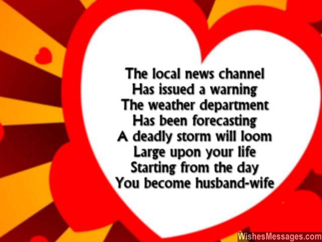 Funny Wedding Card Poems: Congratulations for Getting Married ...