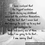 I Am Sorry Messages for Dad: Apology Quotes – WishesMessages.com
