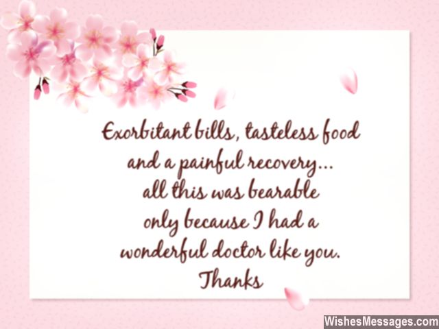 Thank You Messages for Doctors: Quotes and Notes – WishesMessages.com